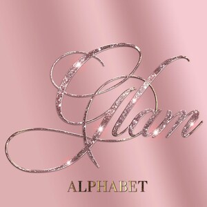 Glitter Pink Alphabet Clip Art, Chrome Alphabet PNG, Pink Foil Letters ...