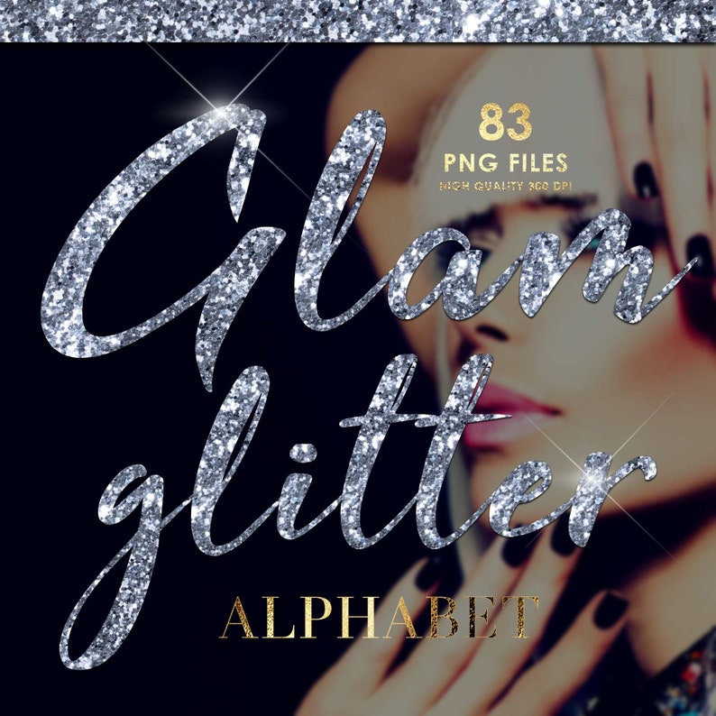 Glitter Silver Alphabet Png Clipart, Silver Foil Letters, Silver ...