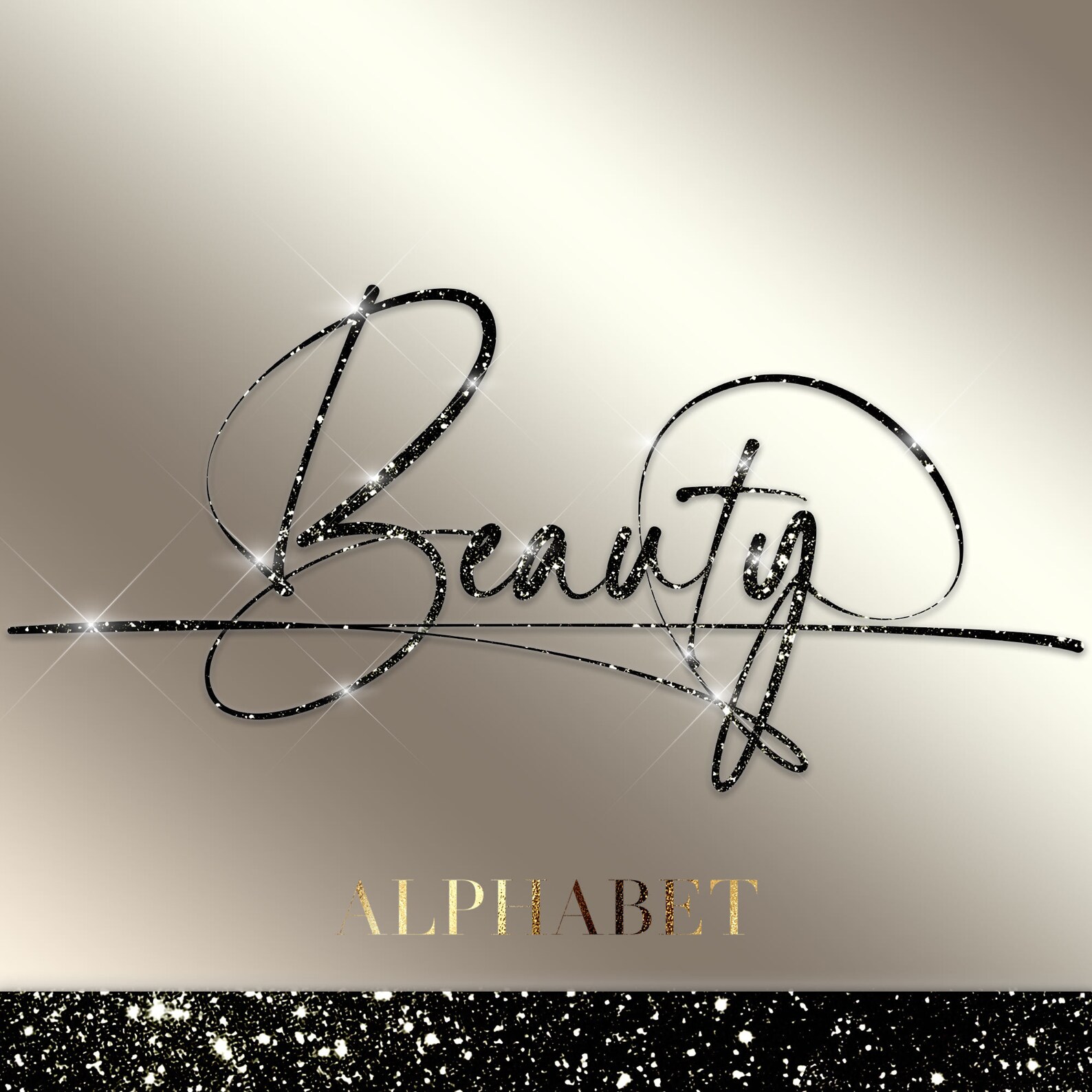 Glitter Alphabet Clip Art, Black Alphabet PNG, Bling, Diamond Alphabet ...