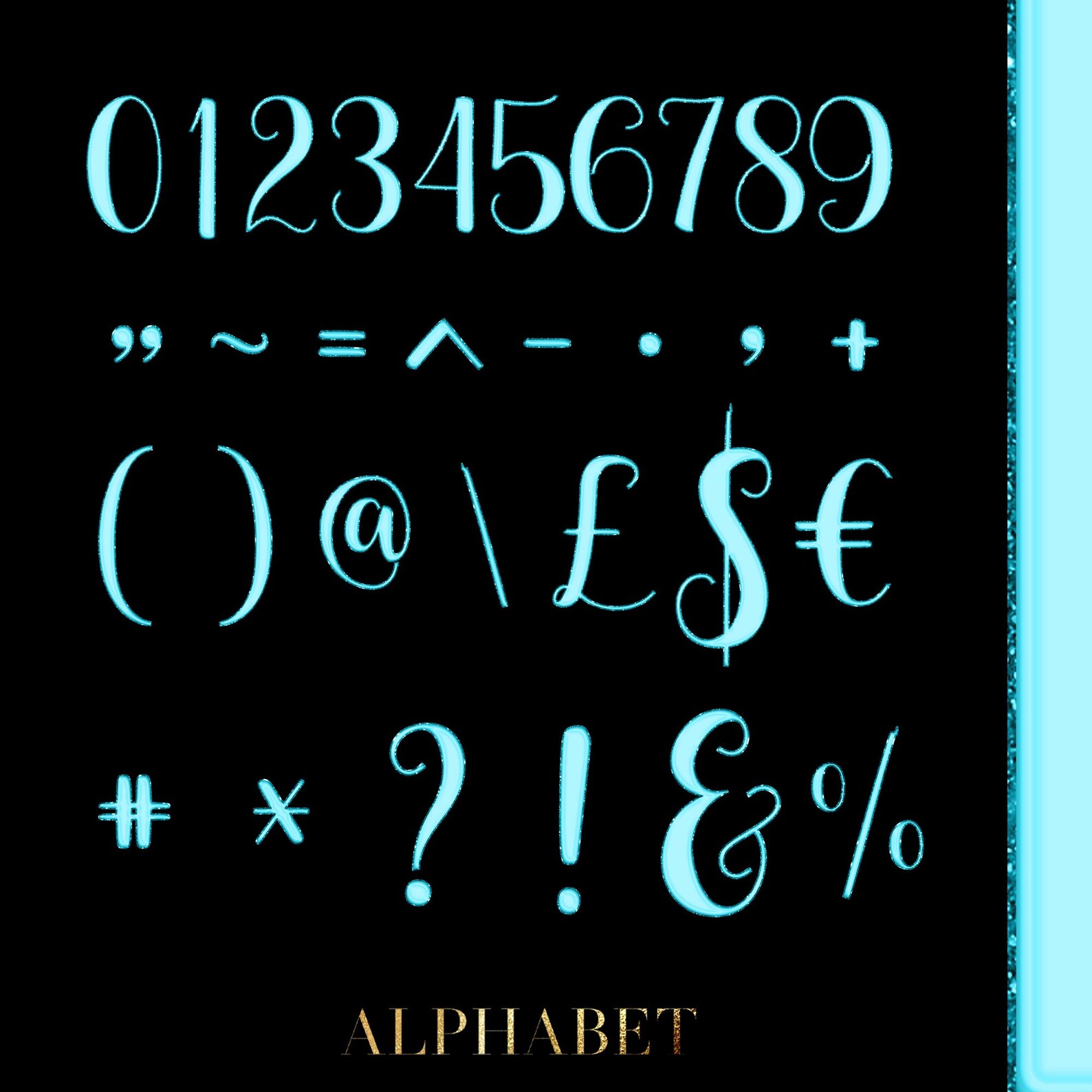 Glitter Blue Alphabet PNG Clip Art, Glitter Letters, Blue Letters Png ...
