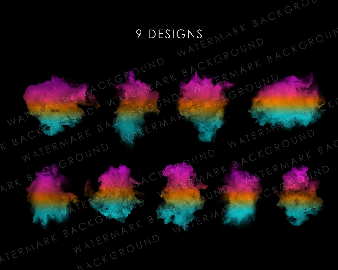 Smoke Overlays Rainbow Smoke Png Logo Background Png Pink - Etsy