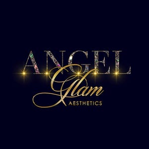 Glitter Beauty Logo, Premade Logo Design, Cosmetics Logo, Black and ...