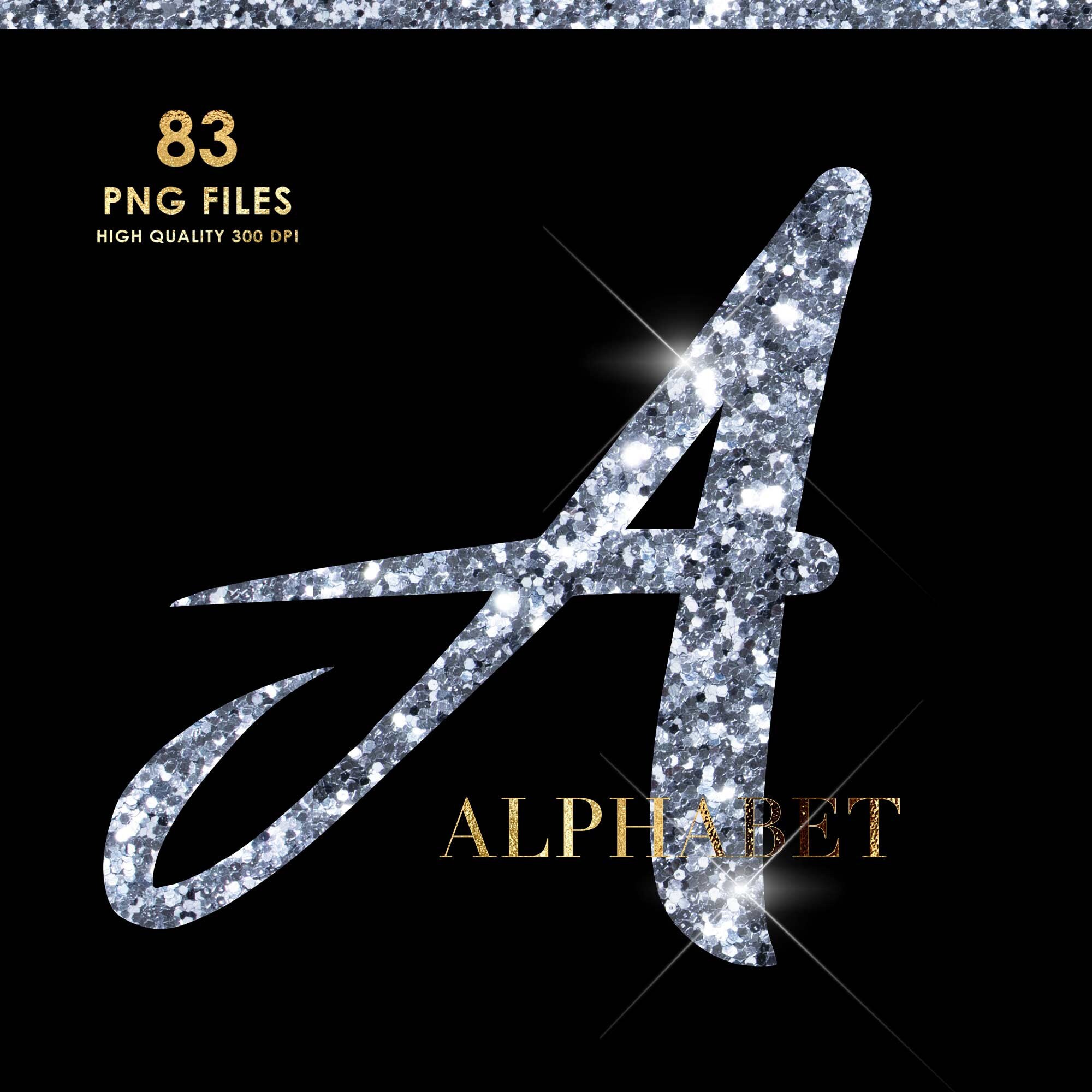 Glitter Silver Alphabet Png Clipart, Silver Foil Letters, Silver ...