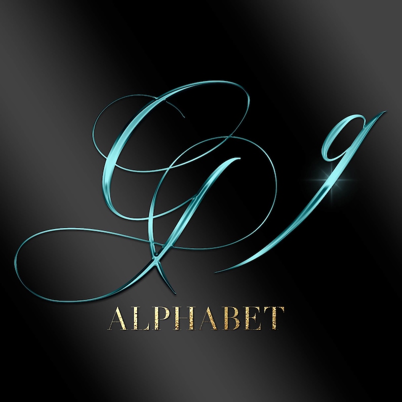 Turquoise Alphabet Png Clip Art, Blue Alphabet PNG, Turquoise Chrome ...
