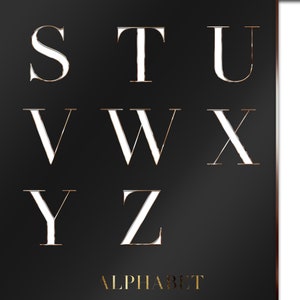 White and Gold Alphabet PNG Clipart, White Letters Png, White Chrome ...