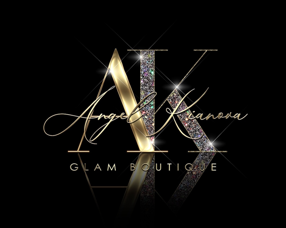 Glitter Gold and Diamond Logo, Premade Logo Design, Brow Logo, Interior ...