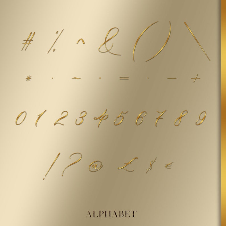 Gold Alphabet PNG, Metallic Alphabet Png, Gold Letters Clipart, Script ...