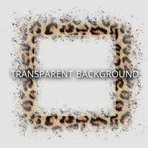 Distressed Leopard Frame Png, Leopard Background, Logo Background ...