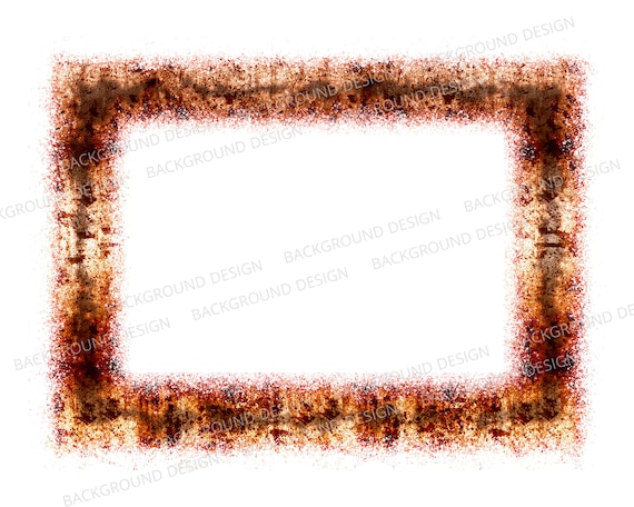 Distressed Rusty Metal Frame Png Splatter Frame Rustic - Etsy