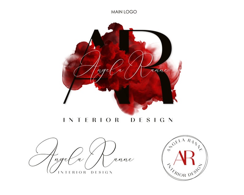 Red Smoke Premade Logo Design, Modern Boutique Logo (digital Files) - Etsy