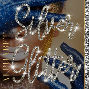 Glitter Silver and Gold Alphabet Png Clipart, Script Doodle Letters Png ...