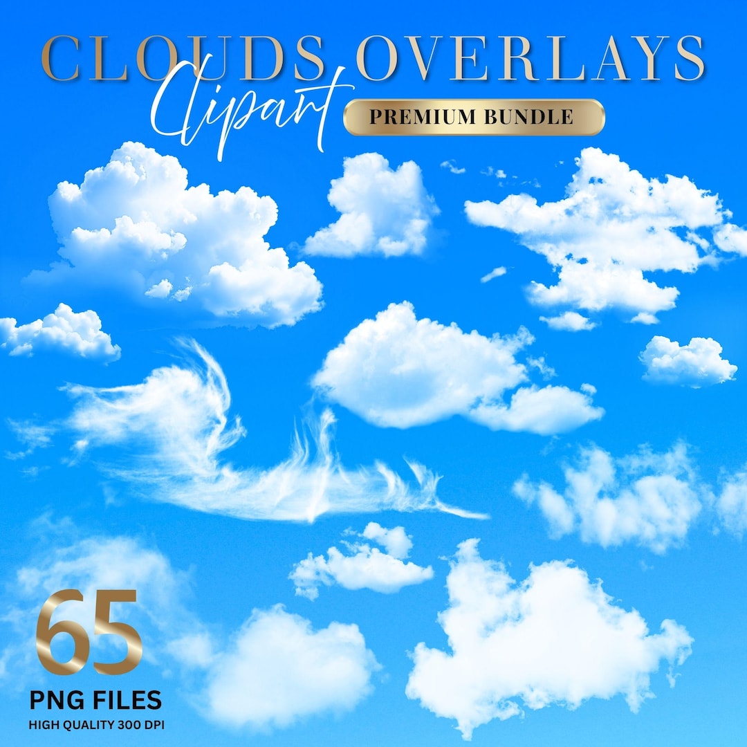 65 Clouds Overlays, Digital Clouds, Clouds Photoshop, Photography ...