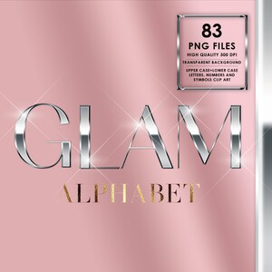 Silver Chrome Alphabet PNG Clip Art, Silver Letters Png, Glam Alphabet ...