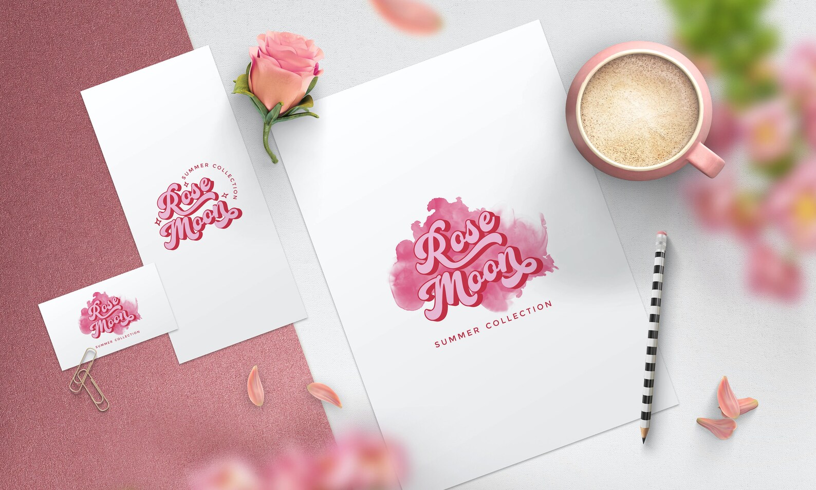 Pink Retro Logo Premade Logo Design Beauty Logo Boho Logo - Etsy