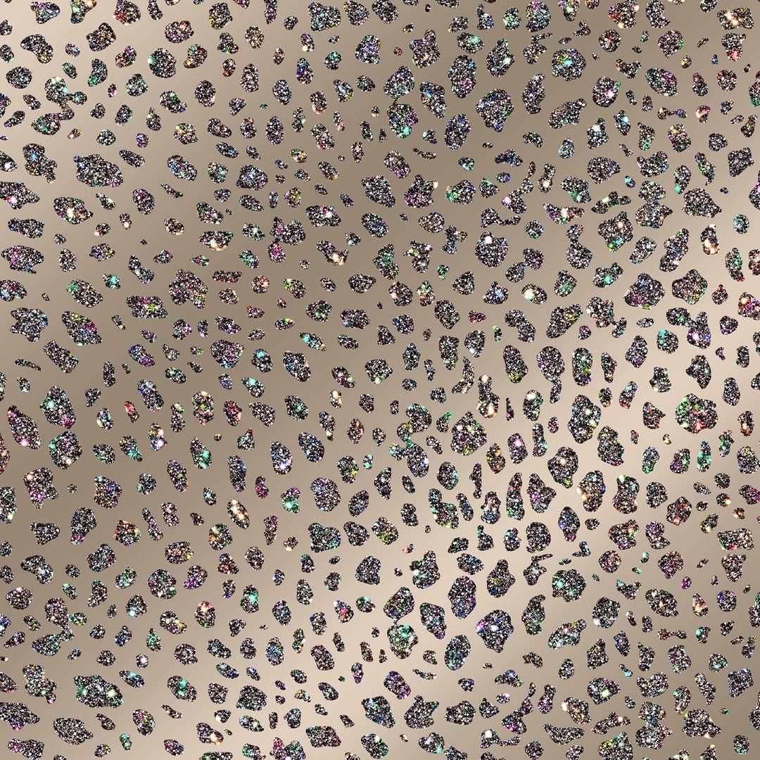 Gold Glitter Leopard Cheetah Digital Paper Background, Diamond Digital ...