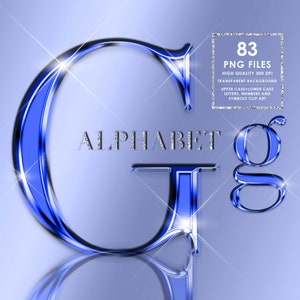 Royal Blue Chrome Alphabet PNG Clip Art, Blue Chrome Letters Png ...