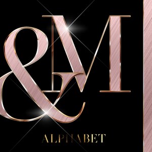 Rose Gold Letters Png, Pink and Gold Alphabet PNG, Pink Letters, Chrome ...