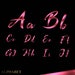 Pink Alphabet Png Clip Art, Script Alphabet PNG, Glitter Pink Letters ...