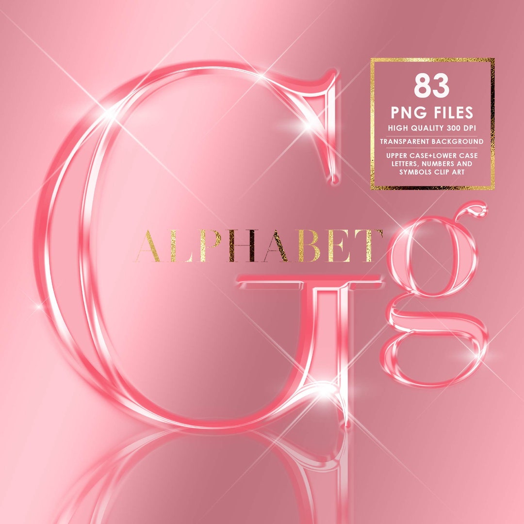 Pink Alphabet PNG Clip Art, Rose Gold Chrome Letters Png, Chrome ...