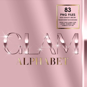 Rose Gold Chrome Alphabet PNG Clip Art, Pink Letters Png, Glam, Rose ...