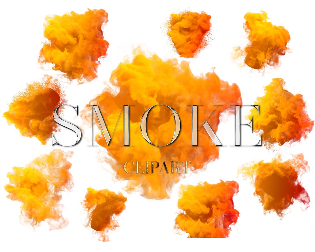Smoke PNG, Orange Smoke Overlays, Cloud Overlays, Logo Background Png ...