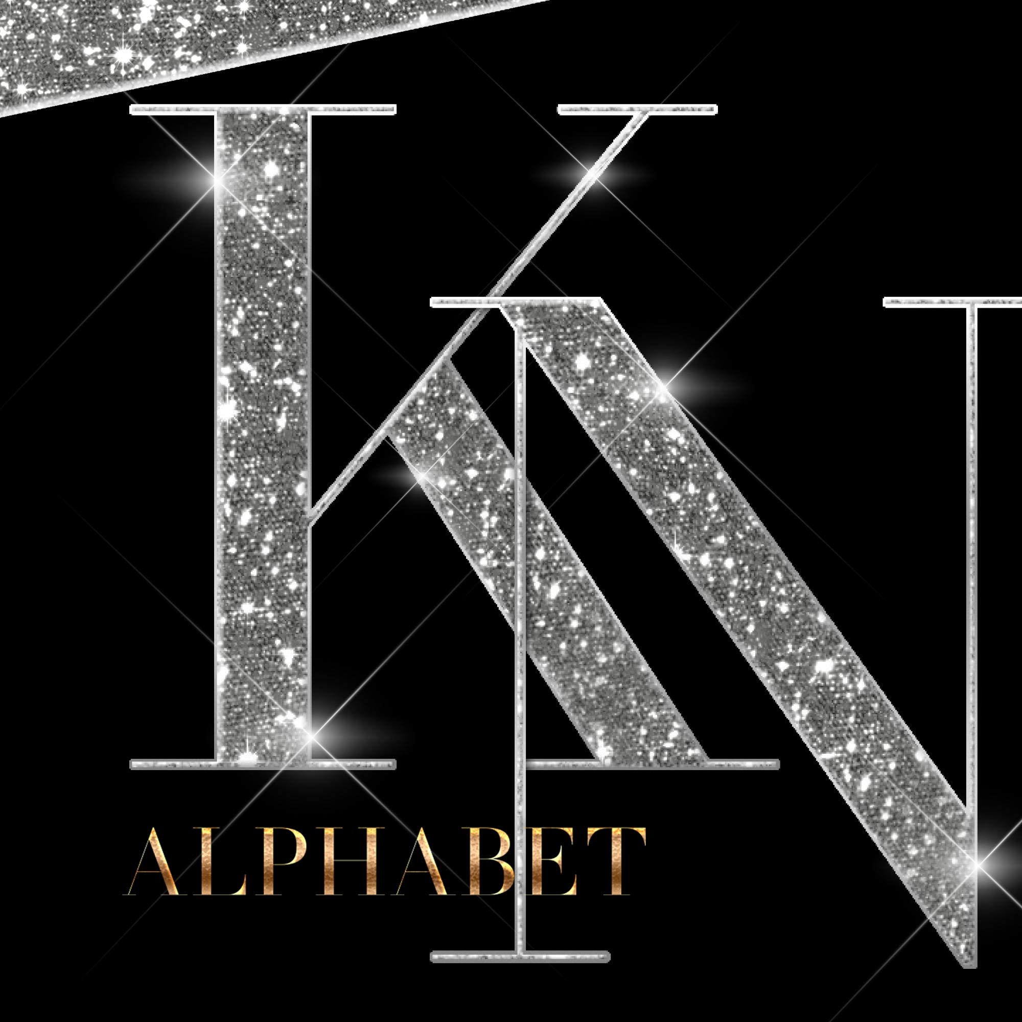 Glitter Silver Alphabet PNG Clip Art, Silver Chrome Letters, Glam ...