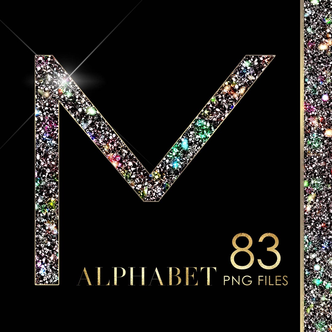 Diamond Alphabet PNG, Glam Alphabet Clipart, Diamond Letters Png ...