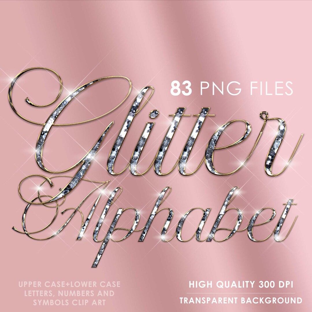 Diamond Alphabet Png Clip Art, Silver Chunky Letters Png, Glitter ...