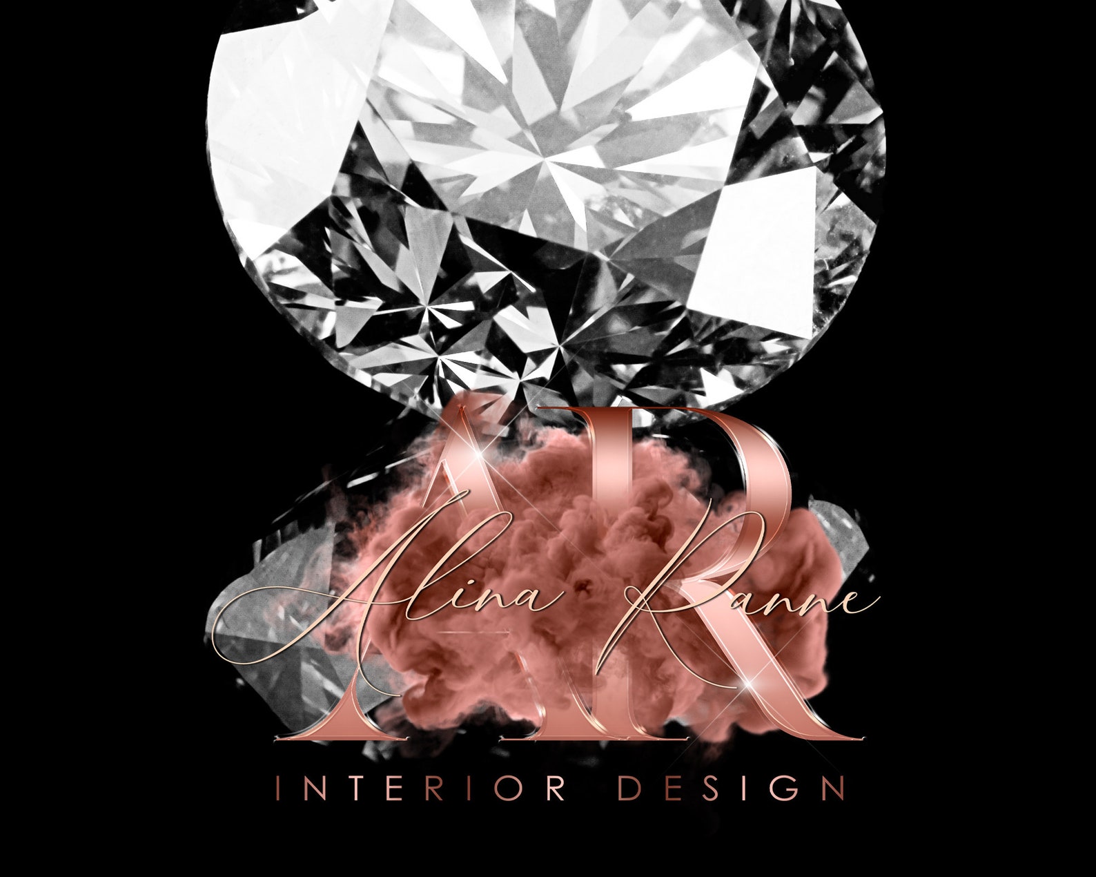 Rosegold Logo Beauty Logo Glam Logo Smoke Watercolour Logo - Etsy