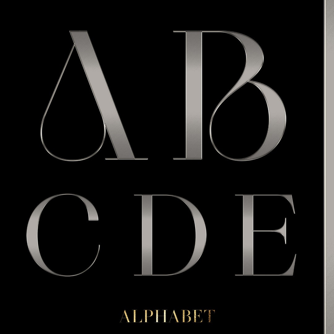 Silver Foil Alphabet PNG Clip Art, Silver Chrome Alphabet, Silver Foil ...