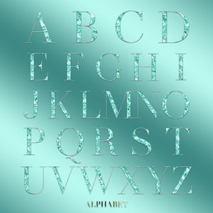Turquoise Diamond Alphabet PNG Clipart, Glitter Alphabet PNG, Glam ...