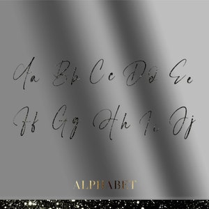 Glitter Alphabet Clip Art, Black Alphabet PNG, Bling, Diamond Alphabet ...