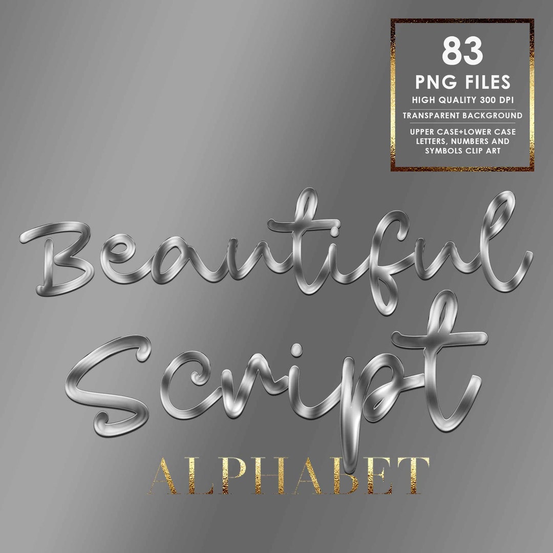 Silver Foil Alphabet, Liquid Silver Alphabet Png Clip Art, Silver ...