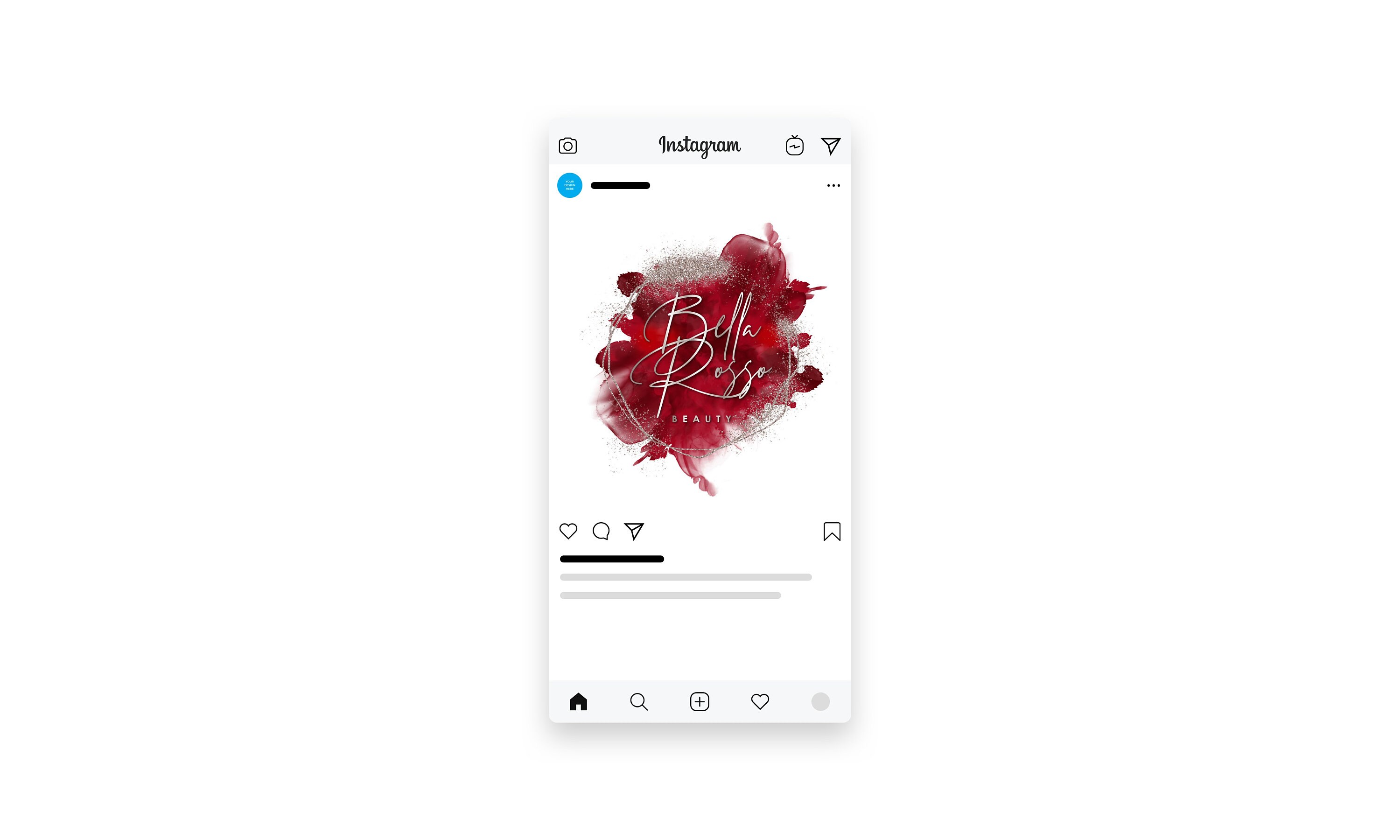 Beauty Logo Premade Logo Design Red Smoke Logo Boutique | Etsy