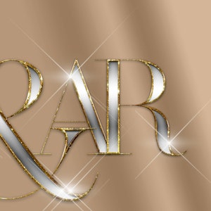 Silver and Gold Alphabet Png, Metallic Alphabet Clipart, Chrome ...