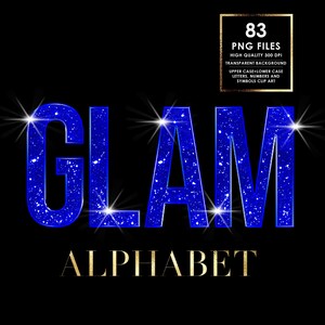 Glitter Blue Alphabet PNG Clip Art, Diamond Alphabet PNG, Glam Letters ...