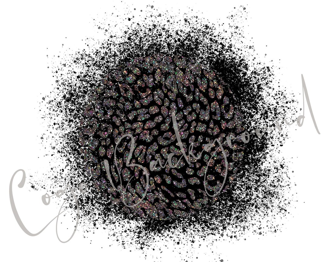 Glitter Distressed Leopard Png, Circle PNG, Cow Print, Logo Background ...