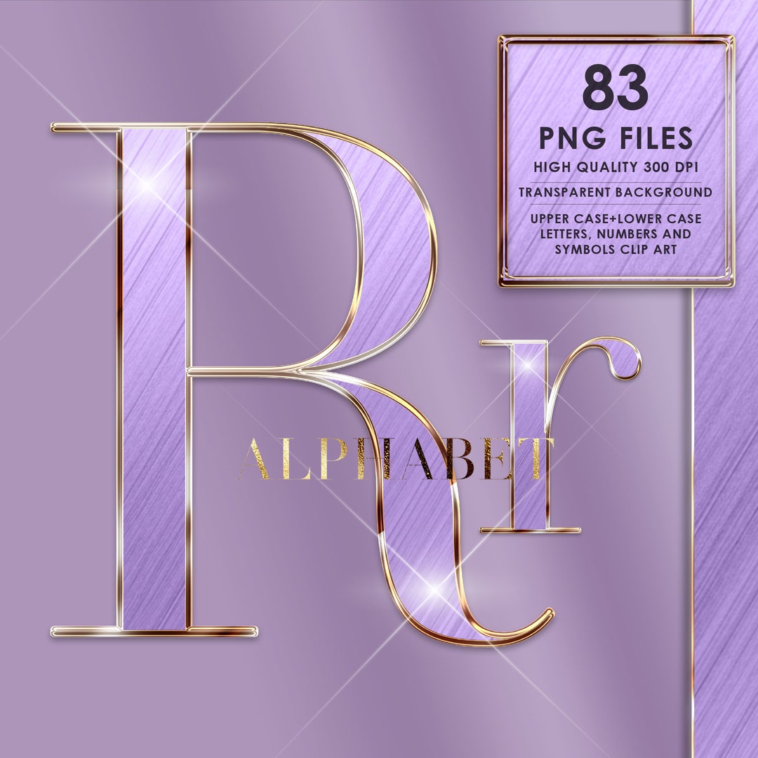 Purple and Gold Alphabet PNG, Purple Letters Png, Chrome Alphabet ...