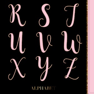 Glitter Pink Alphabet PNG Clip Art, Glitter Letters, Script Alphabet ...