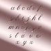Chrome Cursive Alphabet Clipart, Rose Gold Alphabet PNG, Glitter, Foil ...