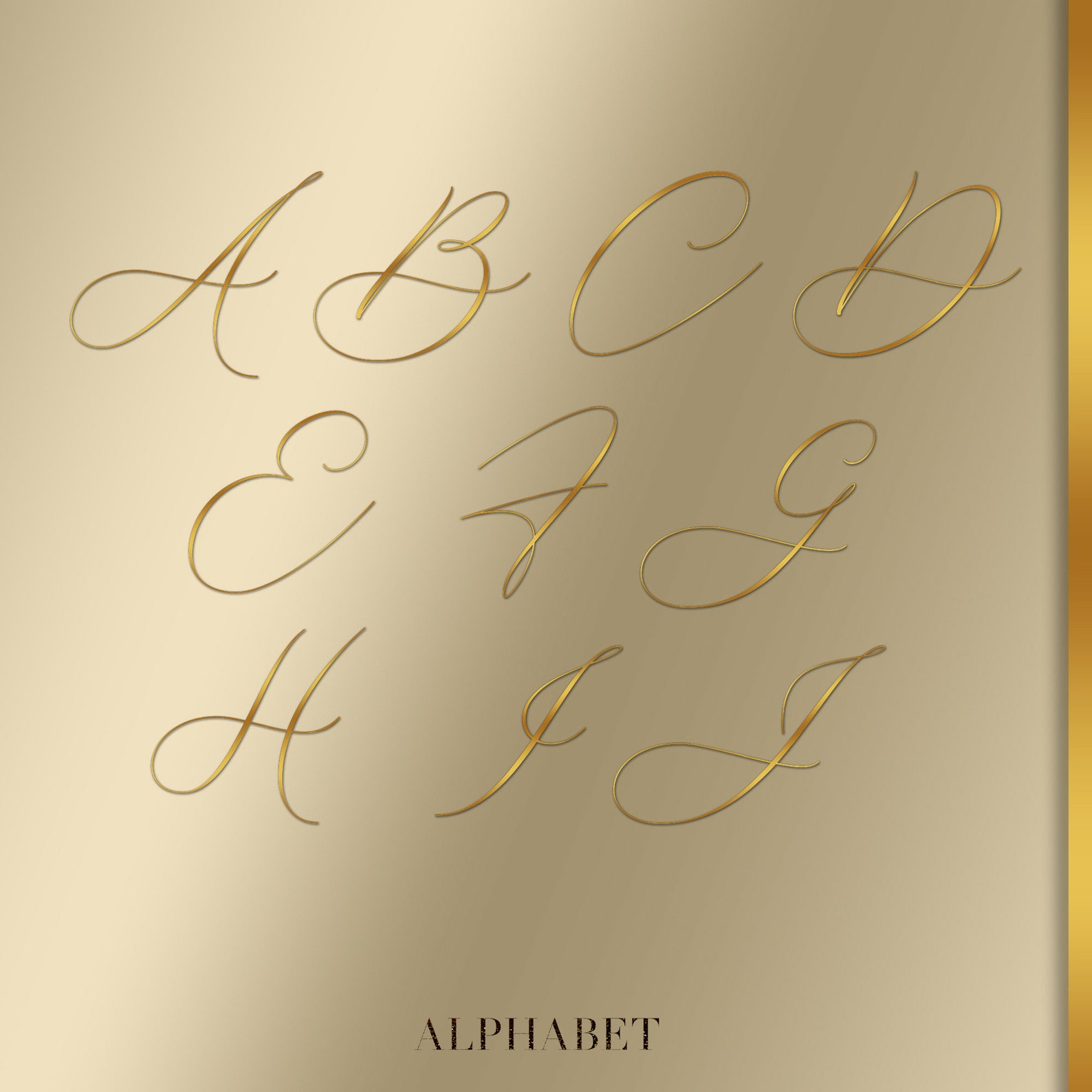Gold Alphabet PNG, Metallic Alphabet Png, Gold Letters Clipart, Script ...