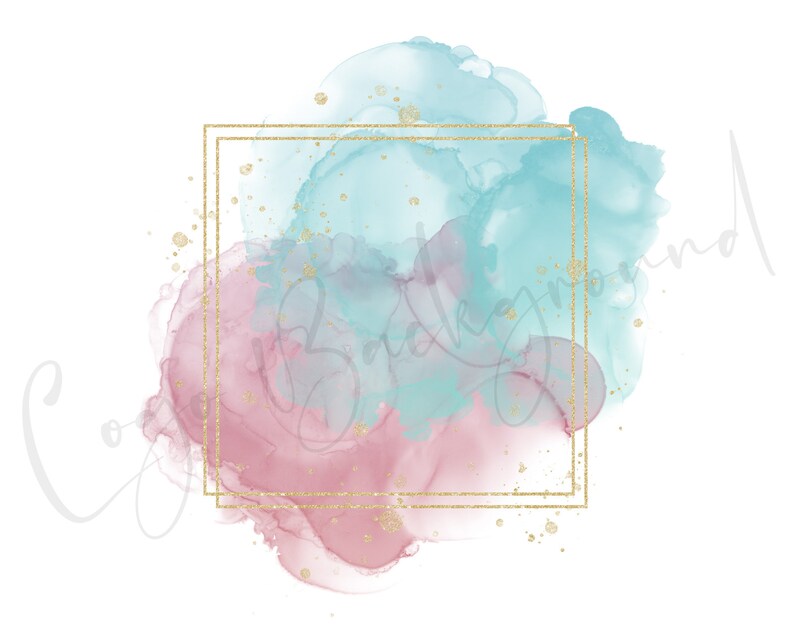 Blue Pink Logo Background Png, Brush Stroke Png, Square Frame ...