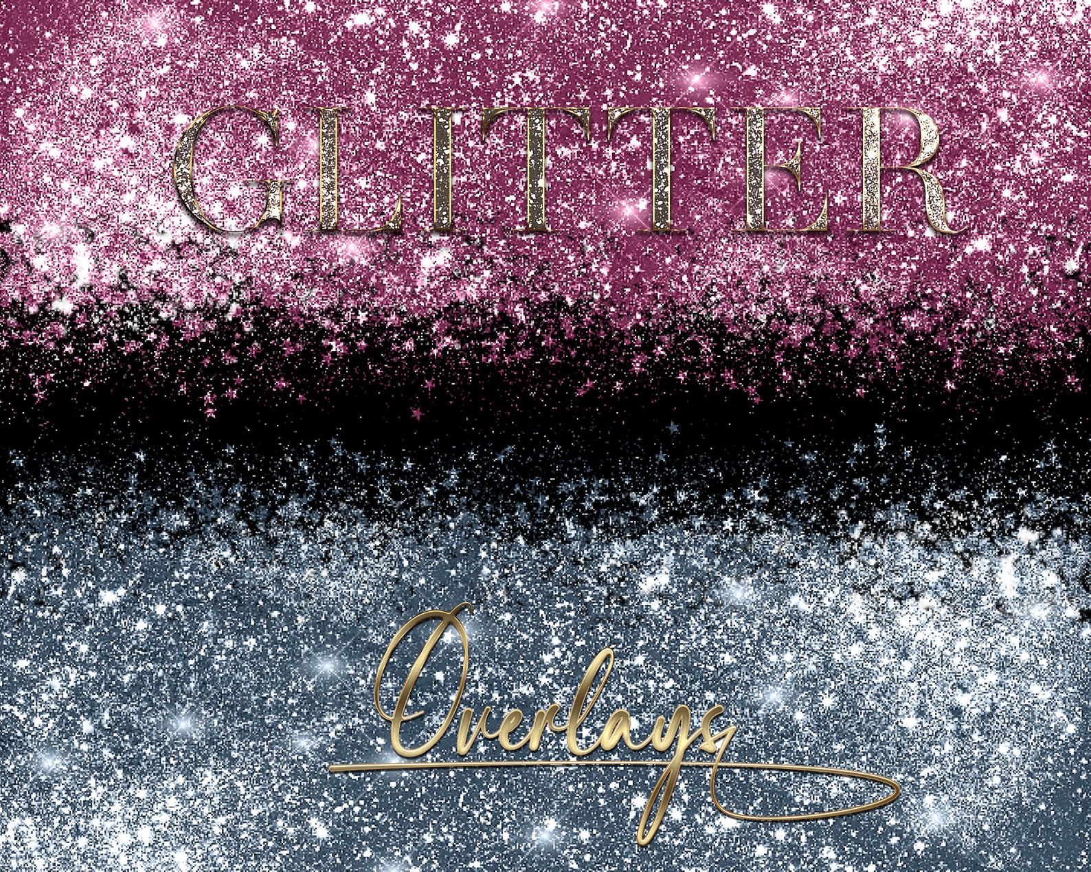 Glitter Overlays Png, Sparkling Glitter Borders Clipart, Silver and ...