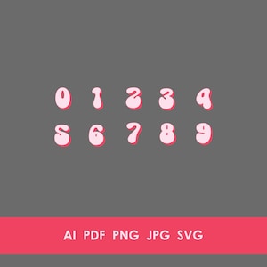 Pink Alphabet Svg, Retro Alphabet SVG, Png, Ai, Jpg, Pdf, Doodle ...