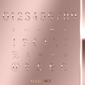 Rose Gold Chrome Alphabet PNG Clip Art, Rose Gold Letters Png, Rose ...