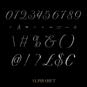 Silver Chrome Alphabet Clipart, Silver Alphabet PNG, Metallic Letters ...