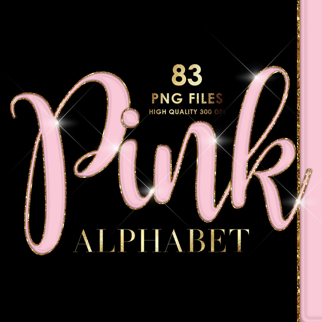 Glitter Pink Alphabet PNG Clip Art, Glitter Letters, Script Alphabet ...