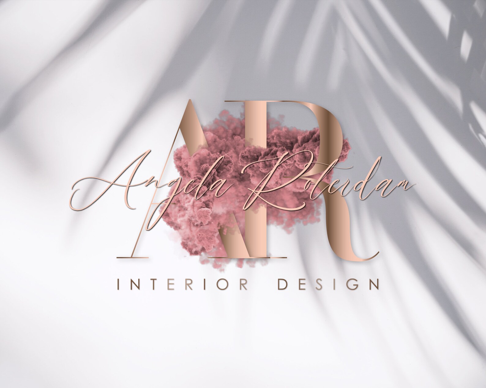 Pink Beauty Logo Watercolour Rose Gold Logo Premade Logo - Etsy