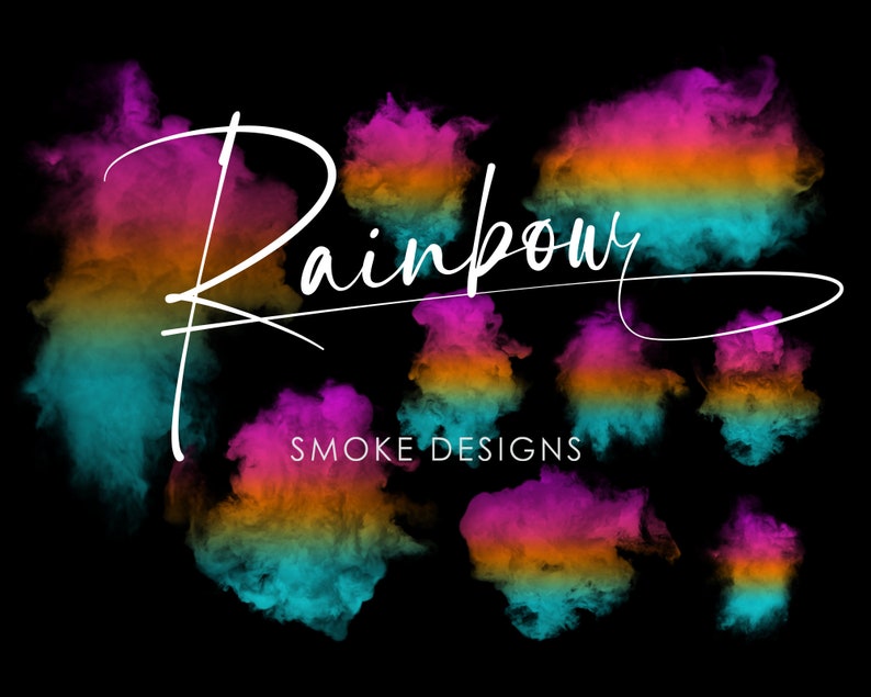 Smoke Overlays Rainbow Smoke Png Logo Background Png Pink - Etsy