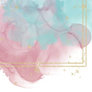 Blue Pink Logo Background Png, Brush Stroke Png, Square Frame ...